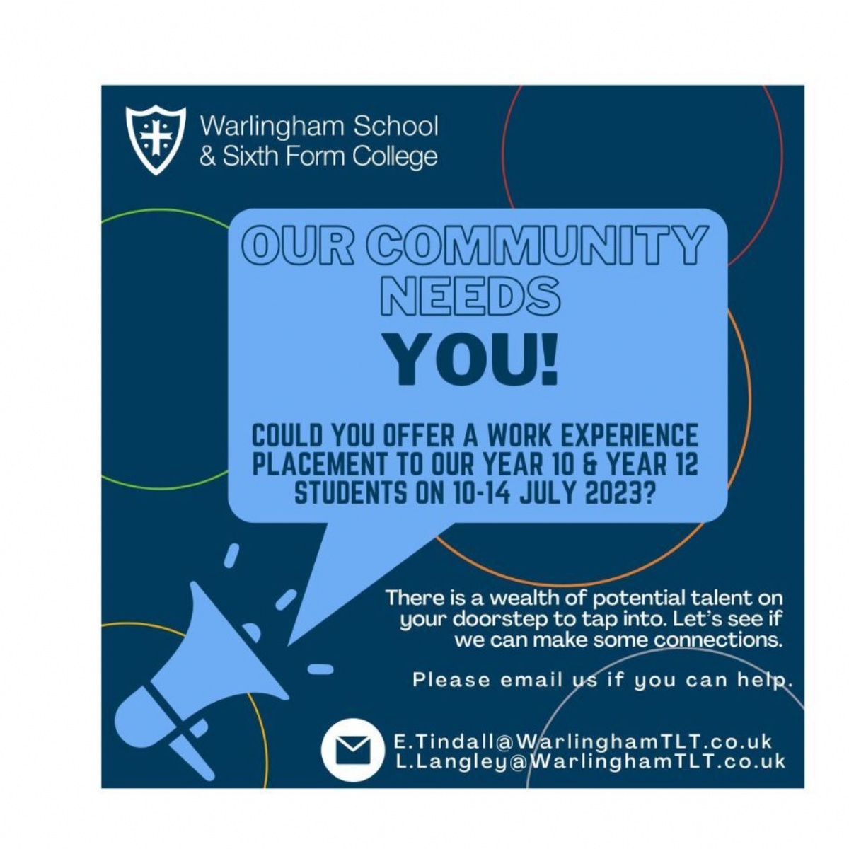 Warlingham School & Sixth Form College - Your community needs you!